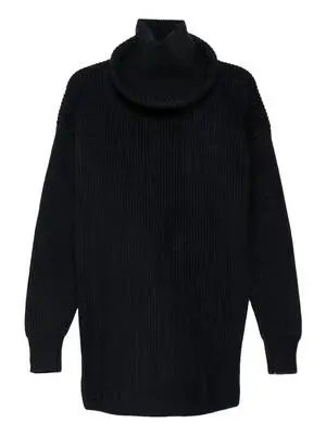 Balenciaga Oversize Ribbed Sweater - Blue