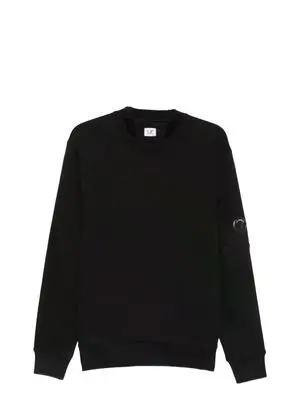C.P. COMPANY Crewneck Sweatshirt With Lens Detail - Black