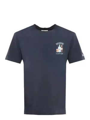 MC2 SAINT BARTH Embroidered-graphic T-shirt - Blue