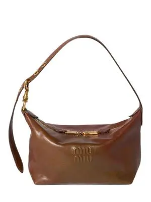 Miu Miu Spirit Nappa Leather Bag - Brown