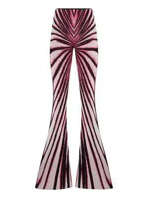 Roberto Cavalli Printed Flared Trousers - Black