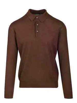 FEDELI Button-Fastening Fine-Knit Sweater