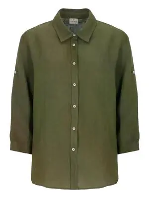 EMME Quarter-sleeved Button-up Shirt - Green