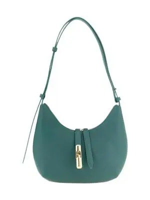 Furla Goccia Leather Shoulder Bag - Green