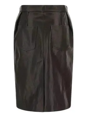Magda Butrym Pleated Midi Skirt - Black