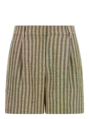 Brunello Cucinelli Striped Pleated Shorts - Neutrals