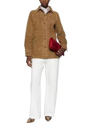 RÓHE Mandarin Fastening Coat - Brown