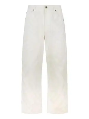 Roberto Cavalli Ray Print Straight-leg Jeans - White