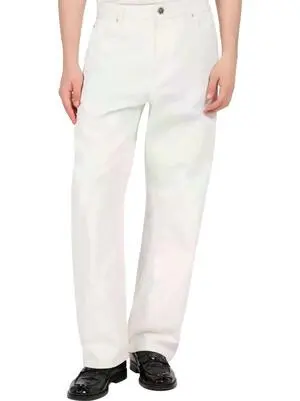 Roberto Cavalli Ray Print Straight-leg Jeans - White