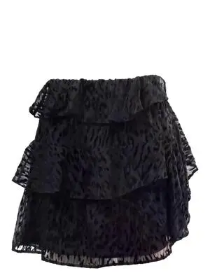 IRO PARIS Tiered Mini Skirt - Black