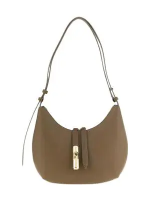 Furla Goccia Leather Shoulder Bag - Brown