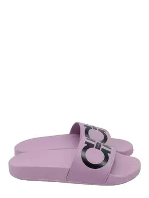 FERRAGAMO Salvatore Ferragamo Groovy Gancini Slide Sandals Purple