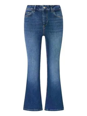 Liu Jo Bootcut Jeans With Rhinestone Embellishments - Blue