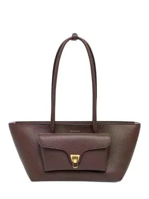 COCCINELLE Double Beat Leather Tote Bag - Red