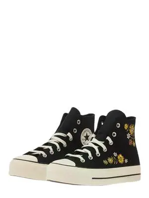 CONVERSE Chuck Taylor All Star Embroidered High Top Sneakers - Black