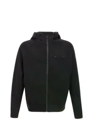 BLAUER. Raglan-sleeve Zip-up Hoodie - Black