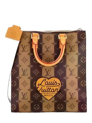 LOUIS VUITTON Sac Plat Cross Limited Edition Stripes Monogram Canvas Crossbody Bag - Brown