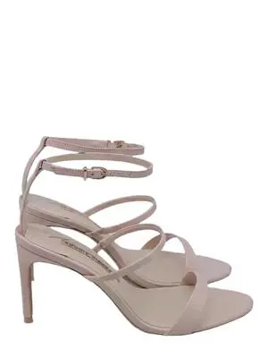 SOPHIA WEBSTER Leather Ankle Strap Stiletto Sandals - Neutrals