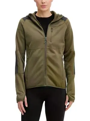 VIKING Yosemite Contrast Panel Zip-up Hoodie - Green
