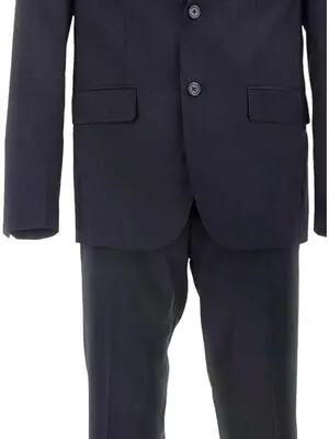 MARCHESANI Merino Single-breasted Wool Suit - Blue