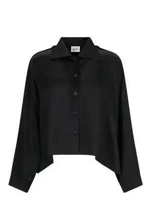 Khaite Bodine Epaulette Shirt - Black