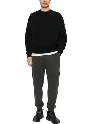 Stone Island Logo Patch Sweatshirt - Black