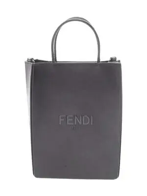 Fendi Small Debossed-logo Tote Bag - Black