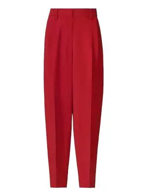 Fabiana Filippi Pleated Pressed-crease Trousers - Red