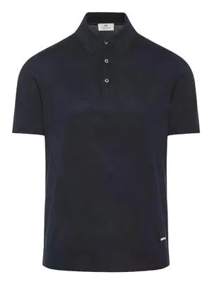 MANDELLI Short-sleeve Polo Shirt - Blue