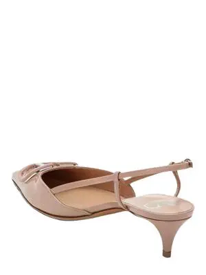 Valentino Garavani Vlogo Signature Slingback Pumps - Neutrals