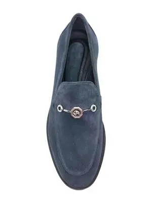 STEFANO RICCI Stefano Ricci Logo-Plaque Suede Loafers