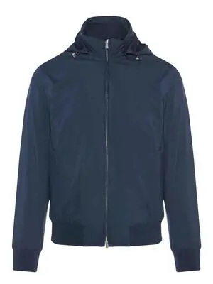 MANDELLI Hooded Zip-up Jacket - Blue