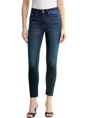 Liu Jo Logo Plaque Frayed Hem Jeans - Blue