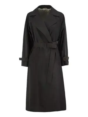 Max Mara Belted Trench Coat - Black