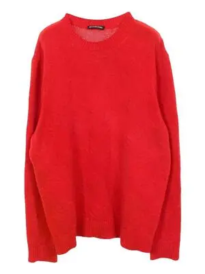 Balenciaga Jacquard Crewneck Sweater - Red