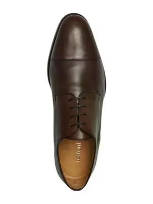 TESTONI Cap-toe Lace-up Derby Shoes - Brown