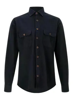 BORRIELLO NAPOLI Flap-pocket Shirt - Blue