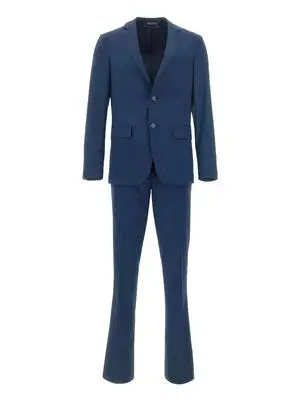 MARCHESANI Merino Single-breasted Suit - Blue
