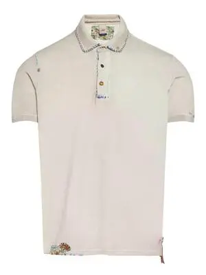 BOB Embroidered Piqué Polo Shirt - Neutrals