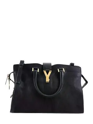 Saint Laurent Chyc Cabas Leather Small Satchel - Blue
