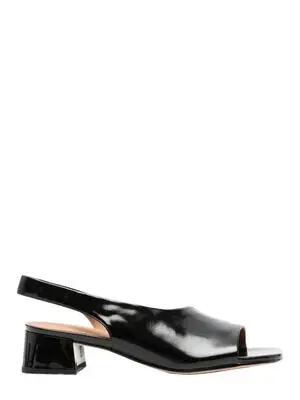 LINDA BAUMANN Slingback Block-heel Sandals - Black