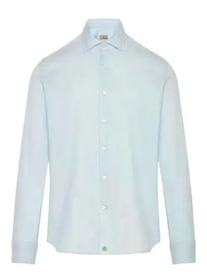 SONRISA Spread-collar Long-sleeve Shirt - Blue