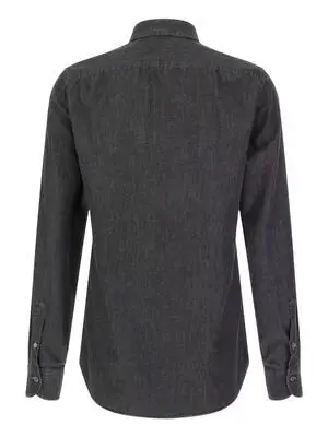 BORRIELLO NAPOLI Cotton Denim Shirt - Grey