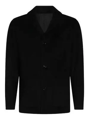 LARDINI Patch-pocket Cashmere Jacket - Black