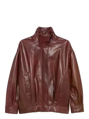 ARMA Paula Zip-up Leather Jacket - Red