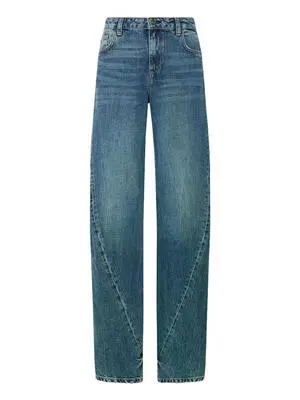 LIU JO LIU JO Asymmetrical Seam Straight Leg Jeans