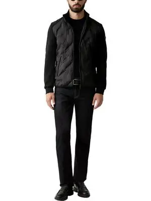 Guess Logo Embossed Quilted Padded Jacket - Black