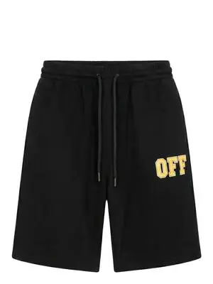 Off-White Logo Print Shorts - Black