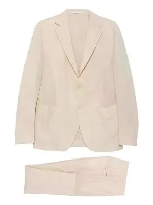 Eleventy Drawstring-waist Suit - Neutrals
