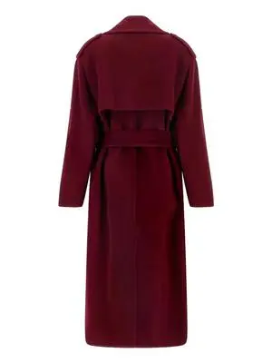 Alberta Ferretti Double-breasted Wool-cashmere Coat - Red